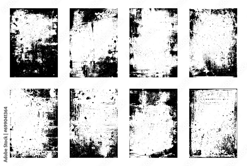 Dirty Grunge Textures Vector collection. Grunge Frames Vector. Overlay ...