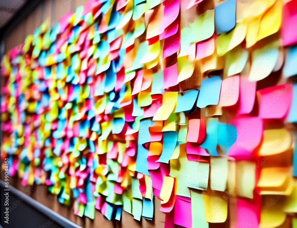 Stockvideon Animated sticky notes, creative reminder concepts, digital ...