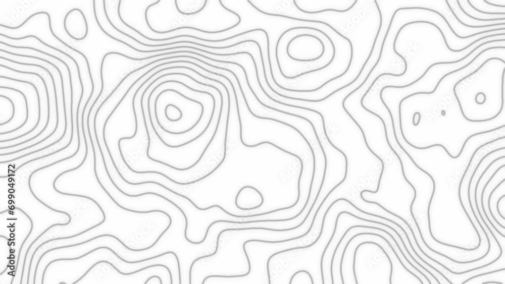 Contour Stylized topographic map animation scheme and geographic line ...