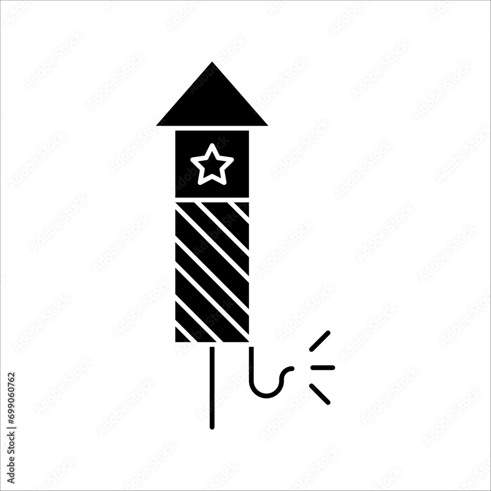 Explosive firecracker icon. Firecracker petard outline icon ...