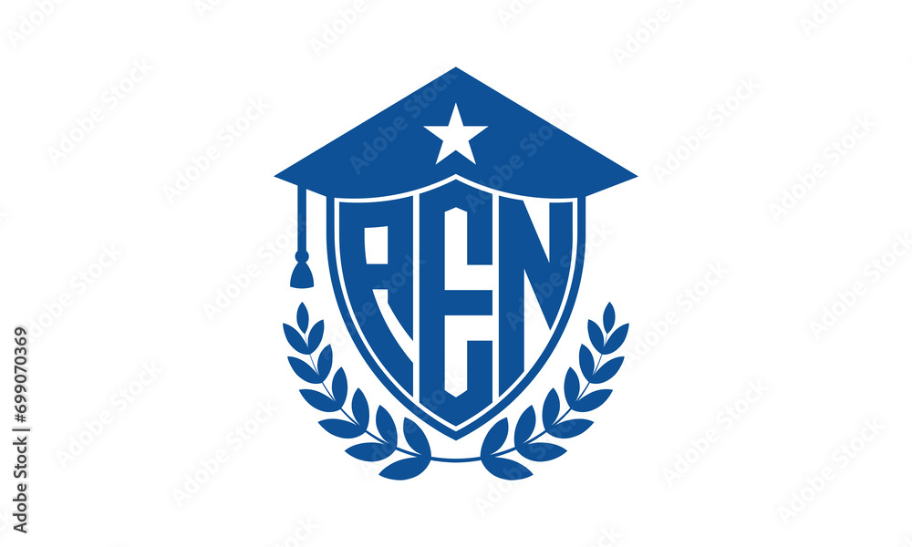 Vecteur Stock AEN three letter iconic academic logo design vector ...