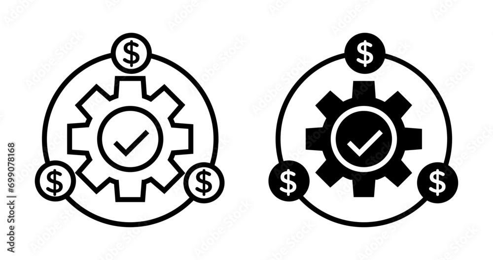Costs optimization vector illustration set. Effective cost control ... Costs optimization vector illustration set. Effective cost control ...