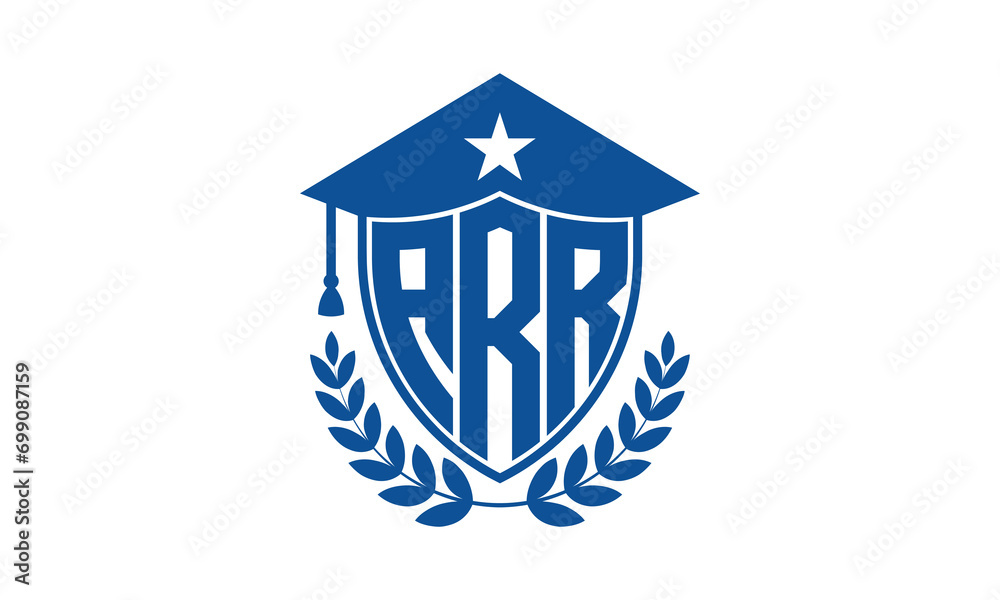 ARR three letter iconic academic logo design vector template. monogram ...