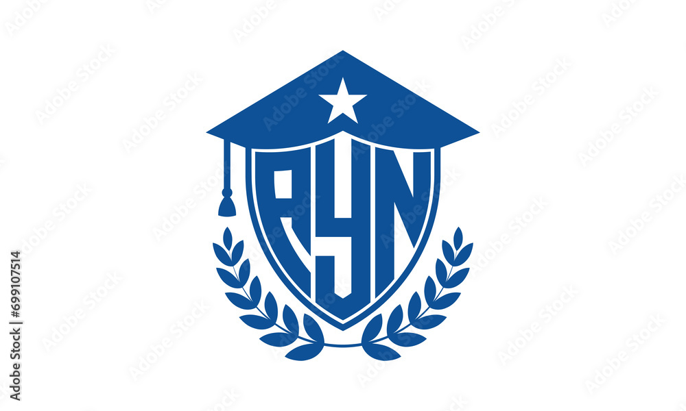 AYN three letter iconic academic logo design vector template. monogram ...