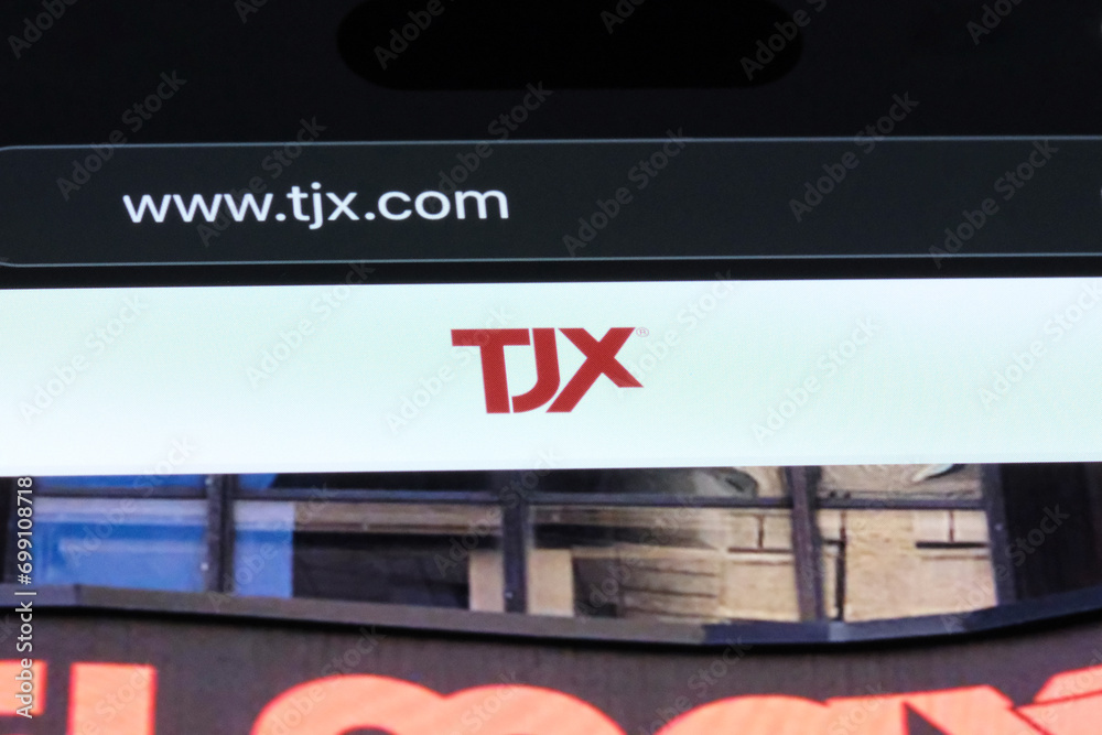 Shanghai,China-Dec.27th 2023: TJX Companies company brand logo on ...