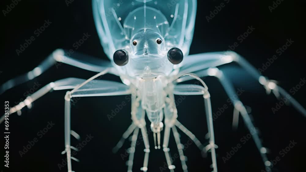 A macro of a zooplankton, one of the smallest organisms impacted by ...