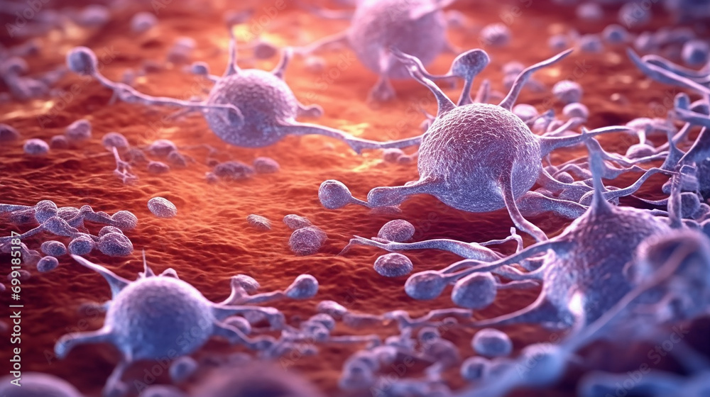 Mesmerizing 3D Rendering: Human Cell Microscopy - Intricate Details of ...