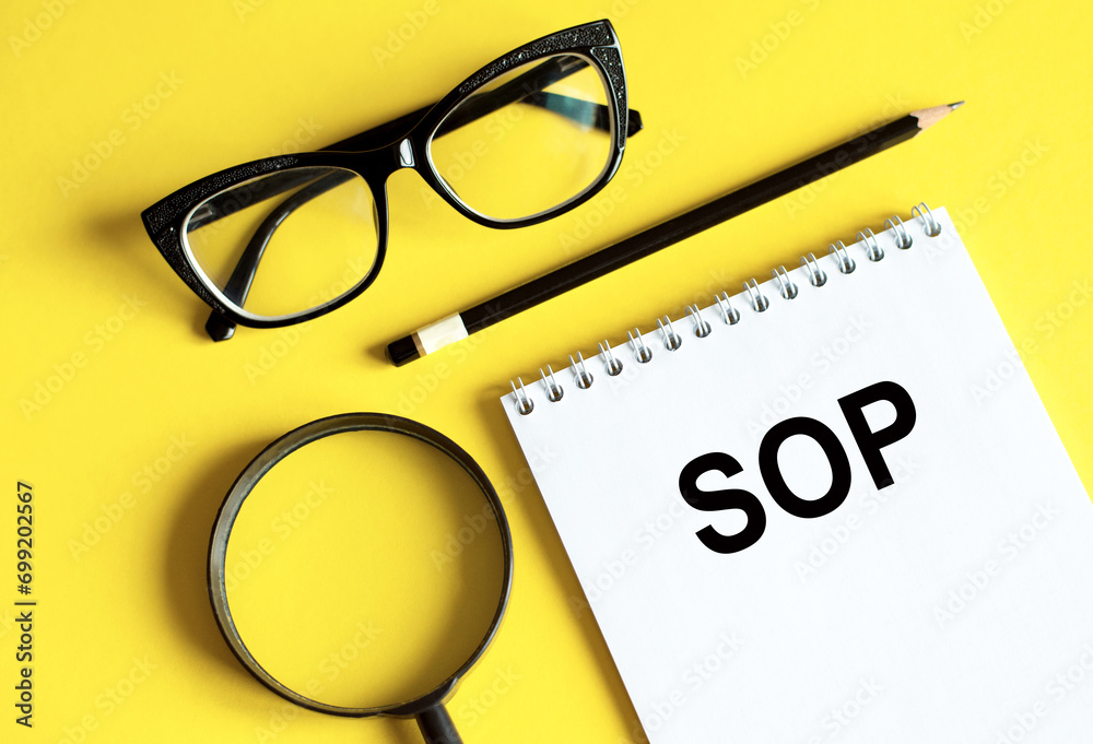 SOP - Standard Operating Procedure acronym, business concept background ...