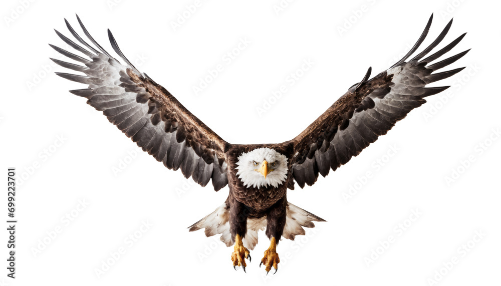Majestic American Bald Eagle in action on transparent background, PNG ภาพถ่ายสต็อก | Adobe Stock