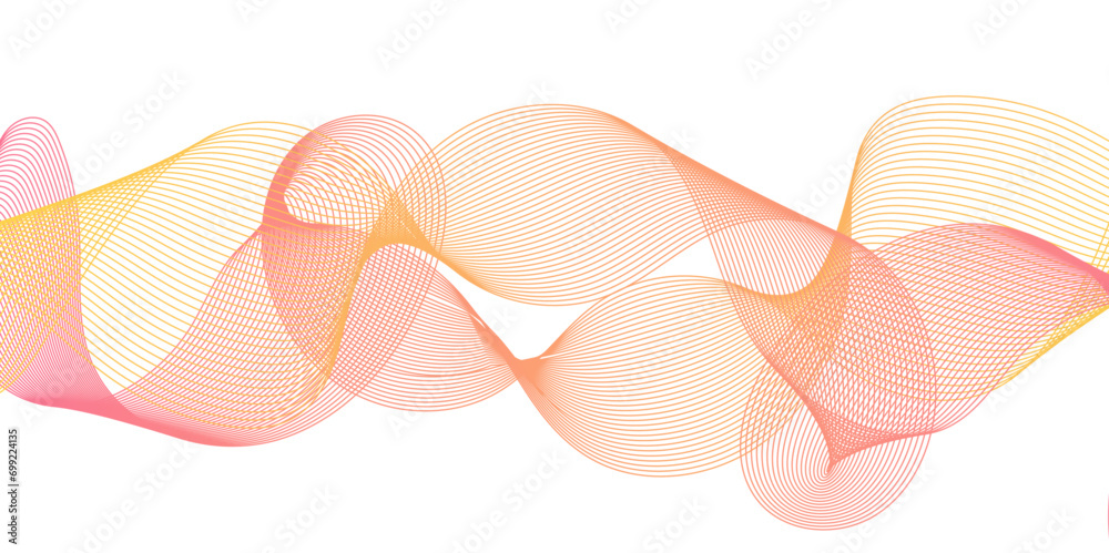 Dynamic flowing wave lines design with curved geometric lines, seamless ...
