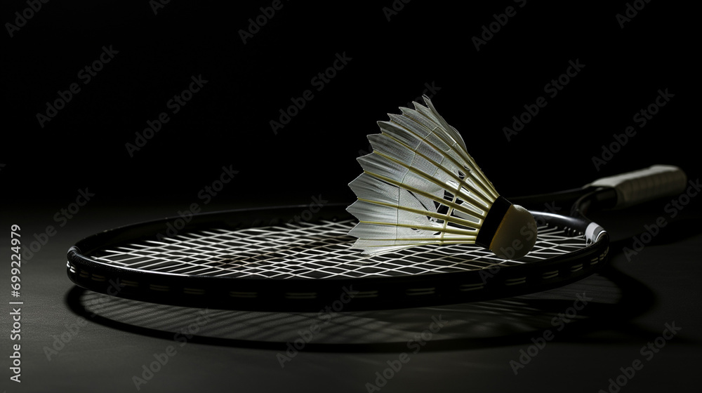 Photo & Art Print badminton racket and shuttlecock, SMPTY