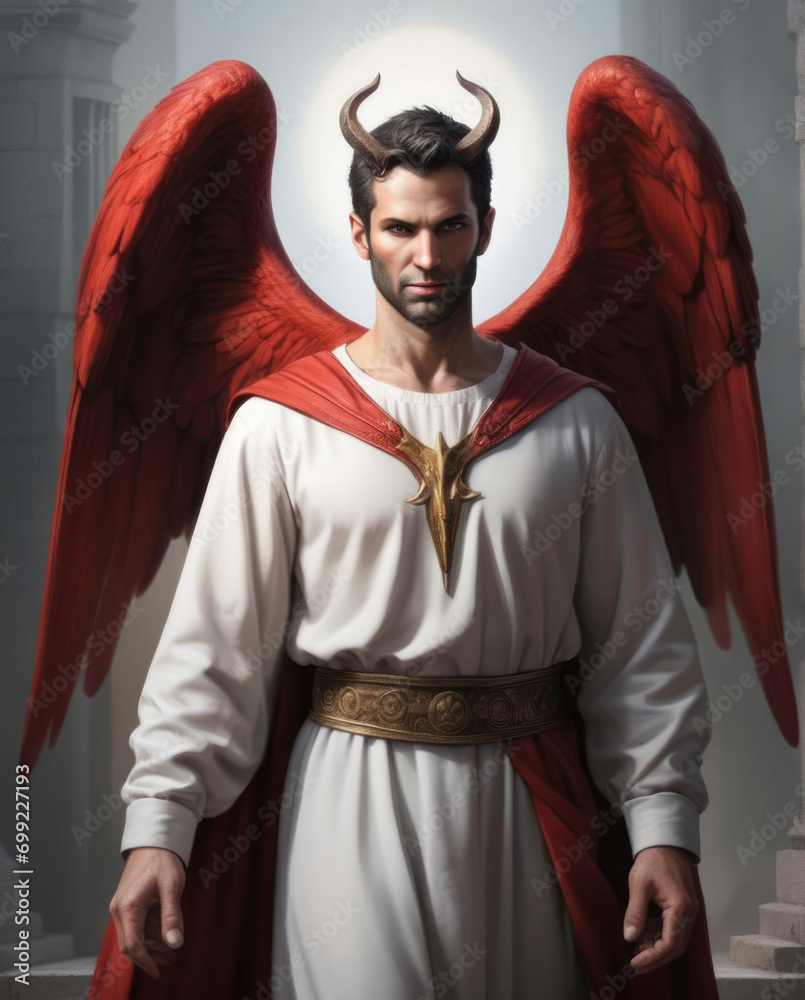 Lucifer Before the Fall - Realistic Portrait of a Biblical Figure with ...
