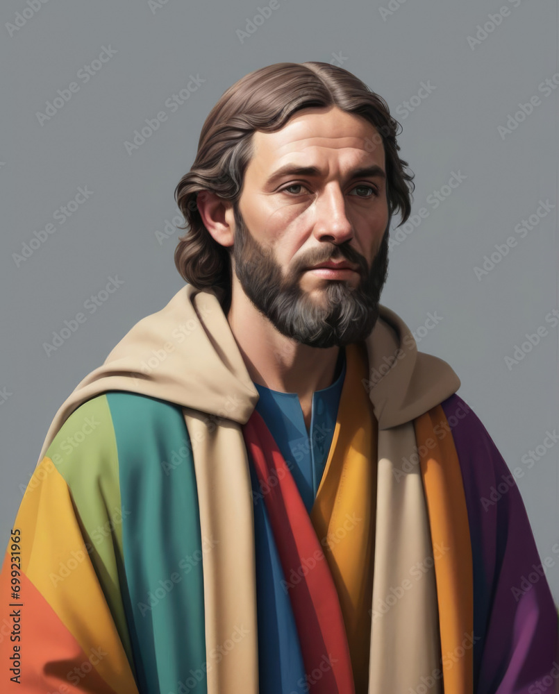 Minimalistic Rendering of Joseph - A realistic flat illustration of ...