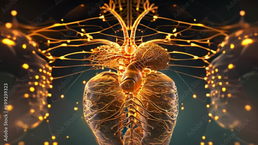 Vidéo Stock illustration of the movement of organs in the human body ...