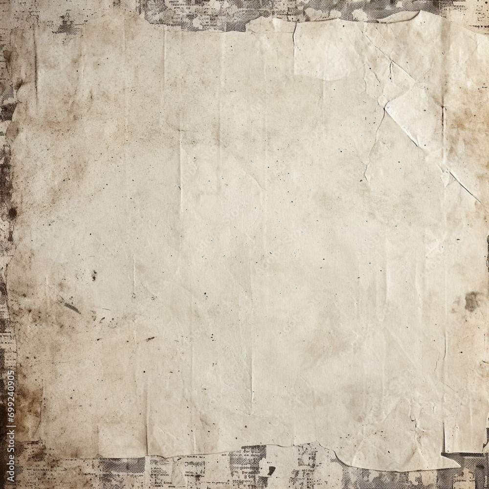 Vintage craft paper texture: Grunge vignette of old Newspaper. Abstract ...