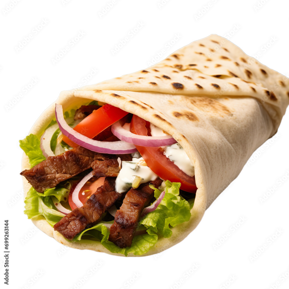 Turkish Pizza. Lahmacun. Wraps. Transparent Background - Gen AI Stock ...