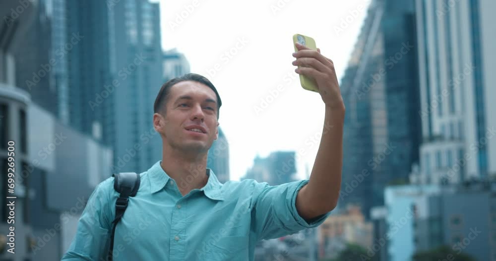 Man shares his city adventure over video call excitement evident Video ...