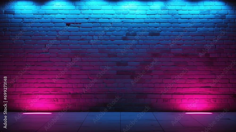 Abstract image of Studio dark room with lighting effect red and blue on ...