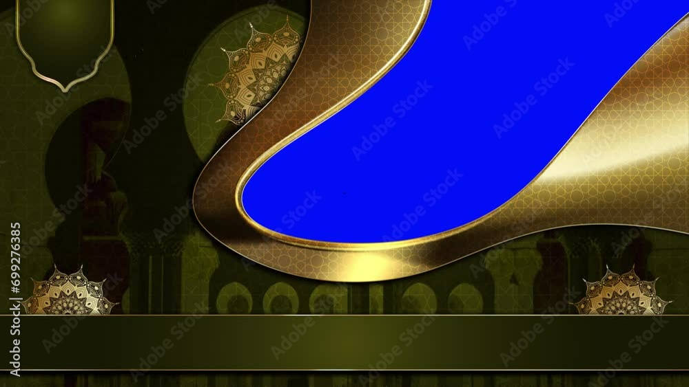 luxury yellow islamic background , arabic design template video gold ...