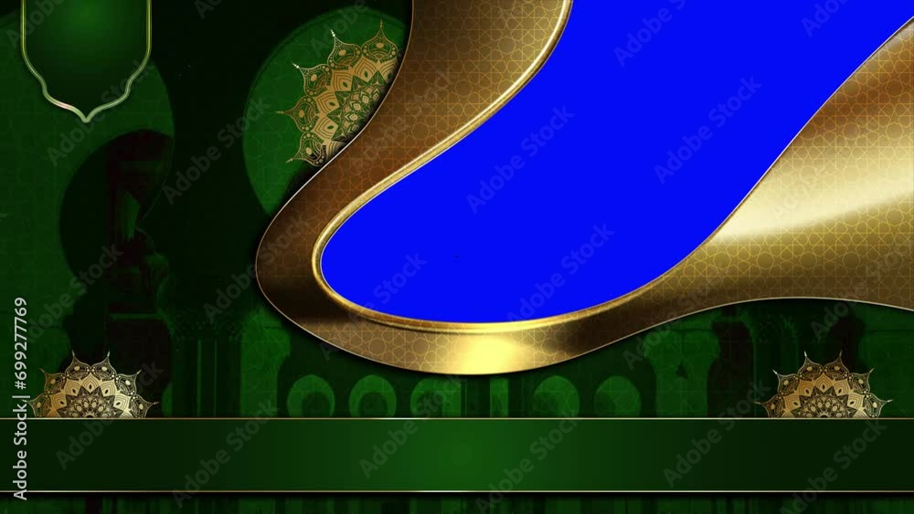 luxury green islamic background , islamic design video template for the ...