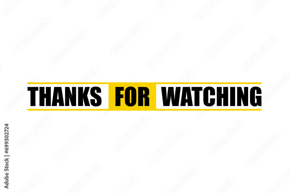 Illustration Thank you for watching the video is professionally ...