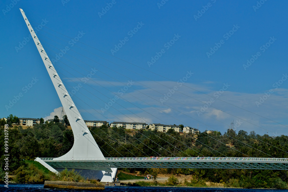 Sundial Bridge is a Cantilever spar cable-stayed bridge, Redding ...