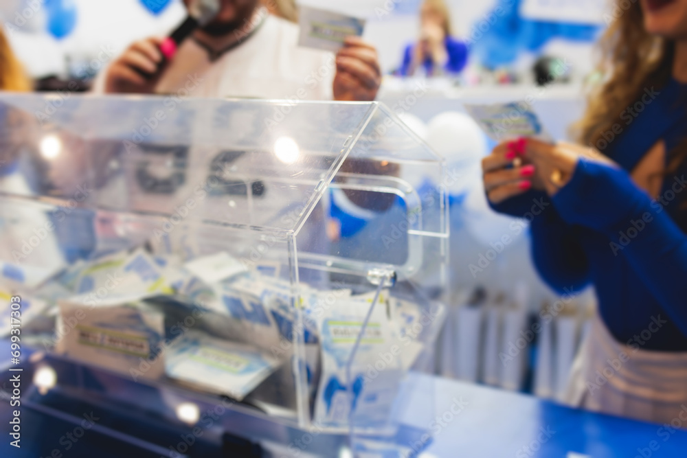 Process of prize drawings, extracting a winning numbers of lottery ...