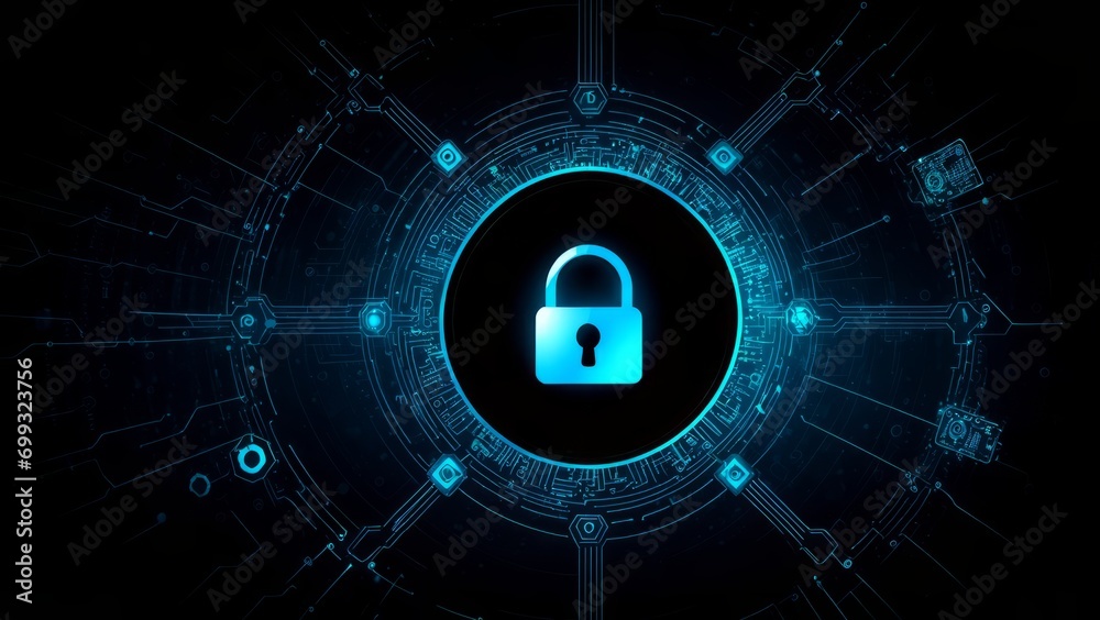 tech/cyber/security wallpaper Stock Photo | Adobe Stock