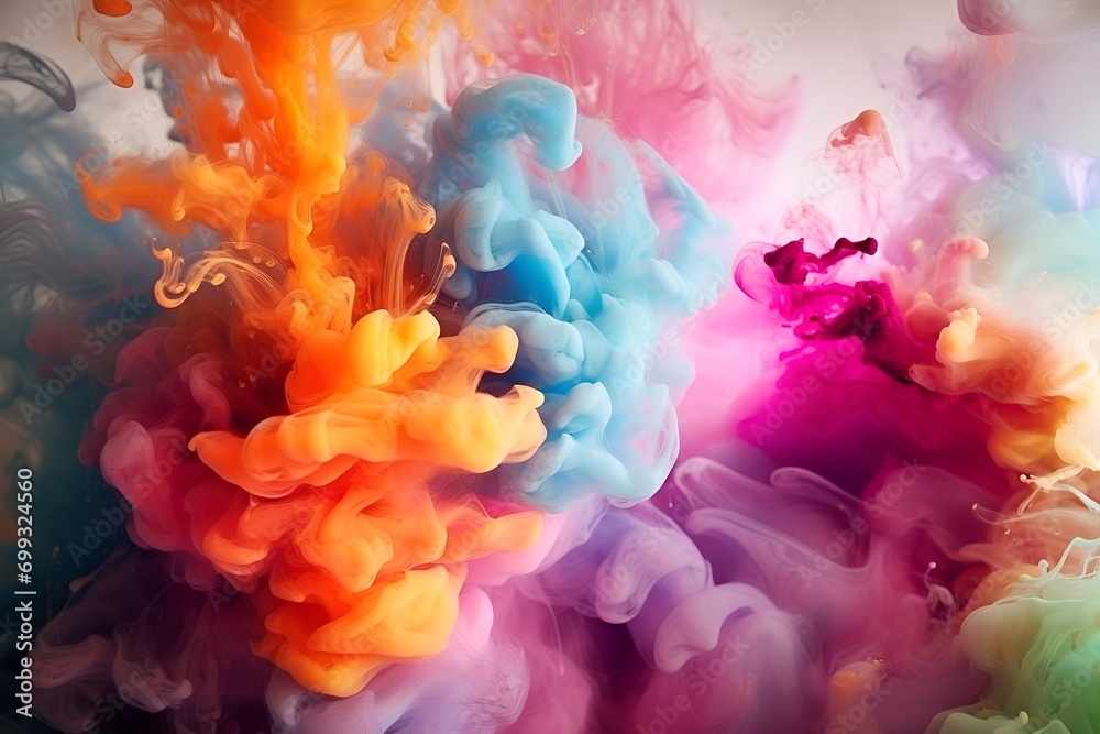 Colorful abstract art smoke background wallpaper Stock Illustration ...