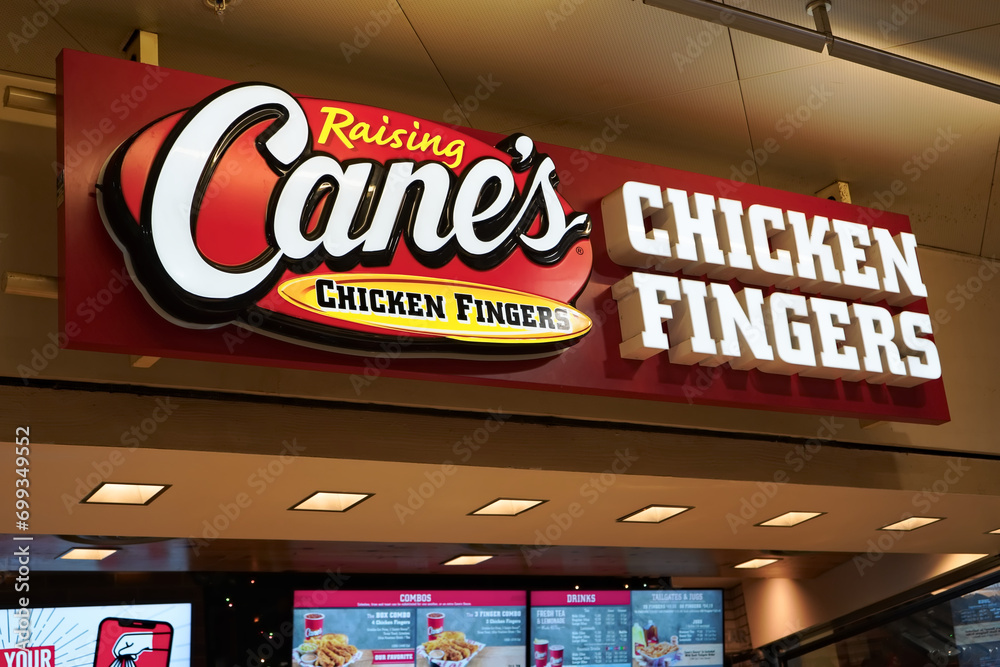 Honolulu, HI - Dec 24, 2023: Raising Cane's Chicken Fingers fast food ...