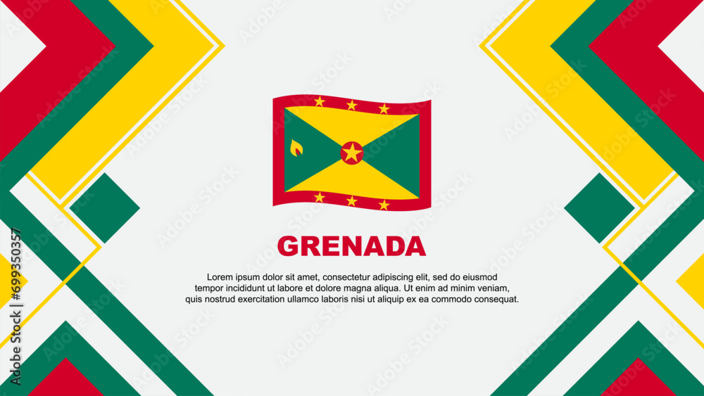 Grenada Flag Abstract Background Design Template. Grenada Independence ...