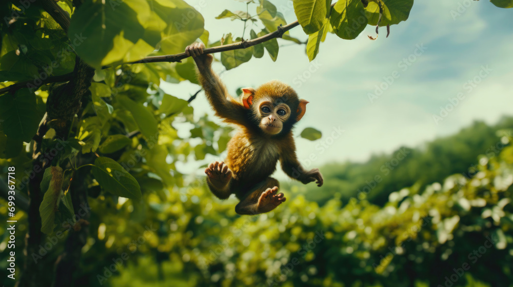 Hang in There: Animated Monkey GIF and Encouragement Stock Photo ...