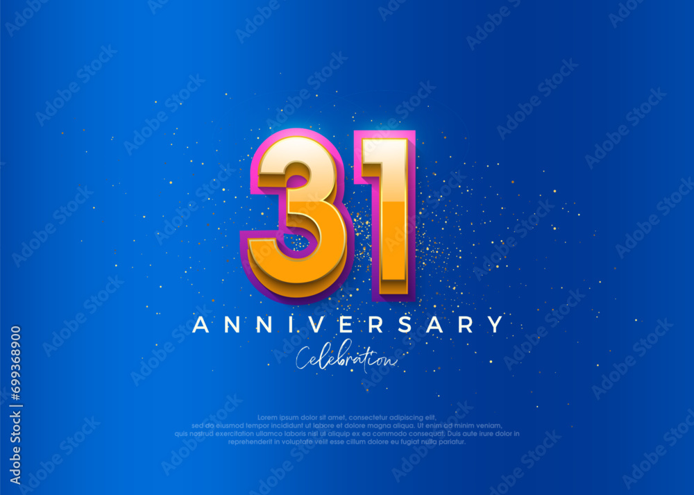 Simple and modern design for the 31st anniversary celebration. with an ...