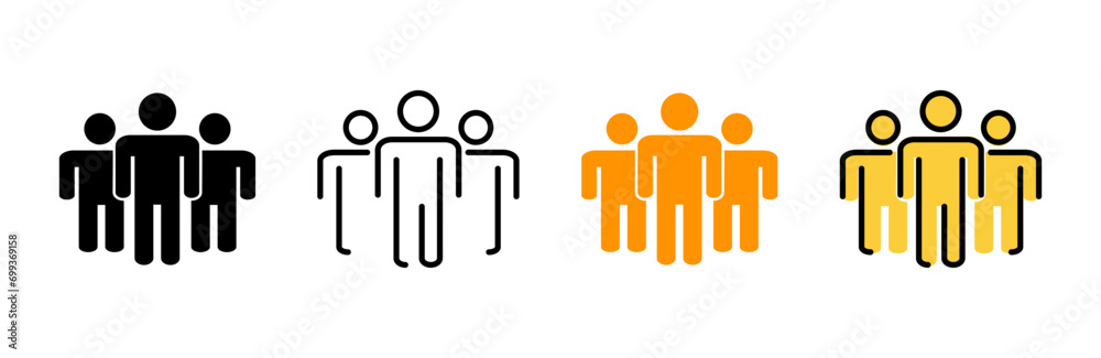 People icon set vector. person sign and symbol. User Icon vector Stock ...
