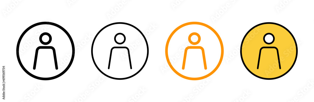 User Icon set vector. person sign and symbol. people icon. Stock Vector ...