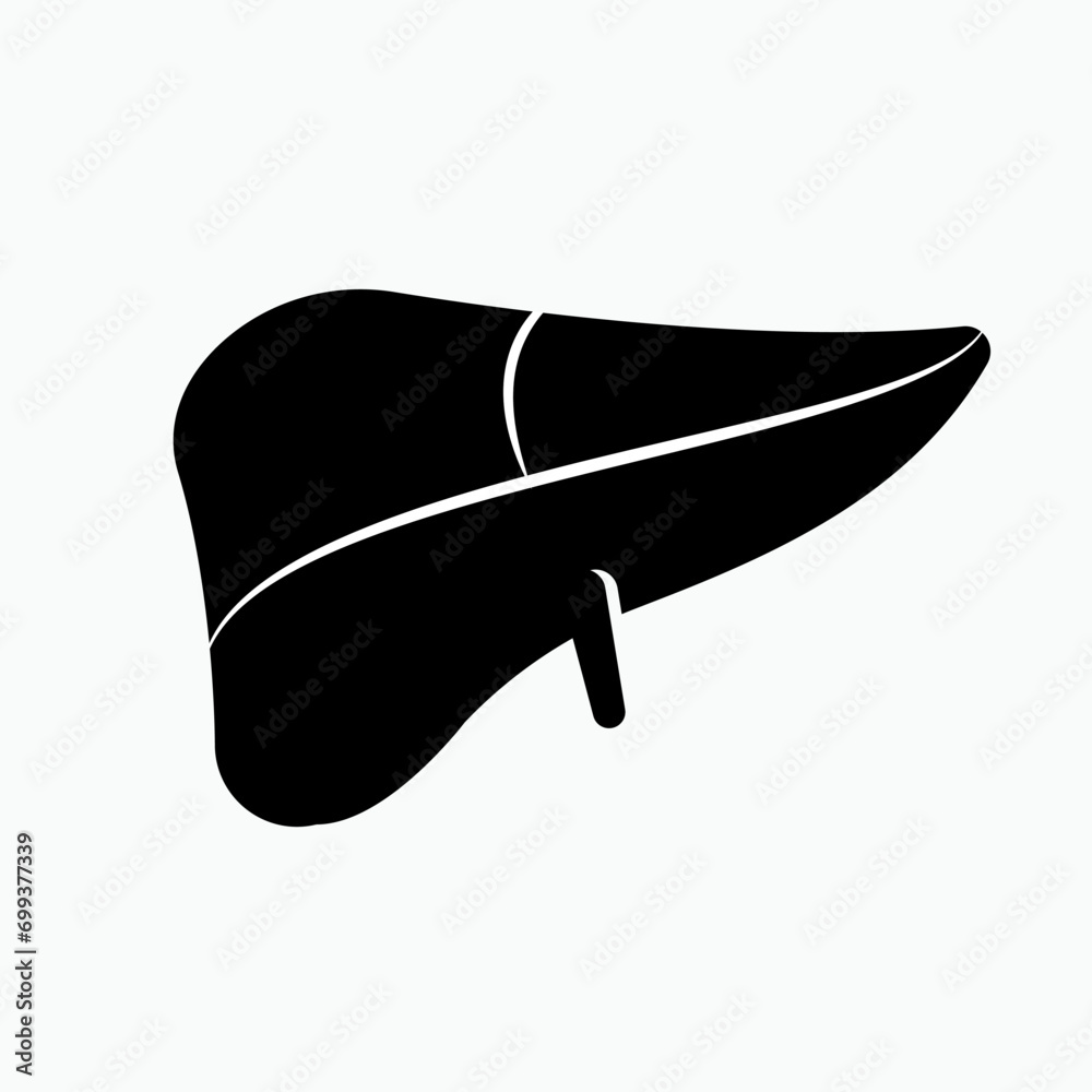 Liver Icon. Internal Organ Symbol - Vector. Stock Vector | Adobe Stock