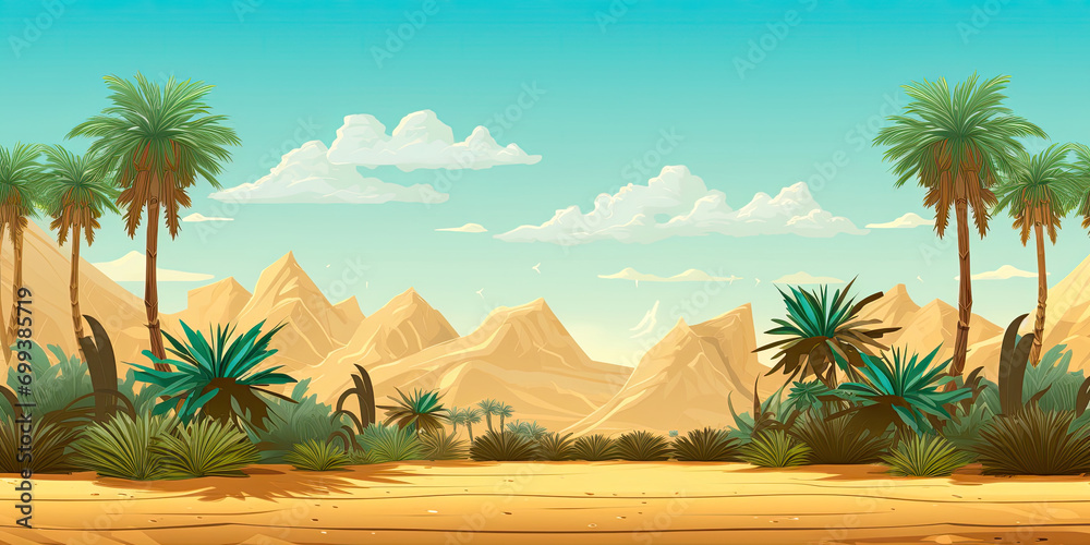 Video game style desert background vintage graphics, retro, 8-bit style ...