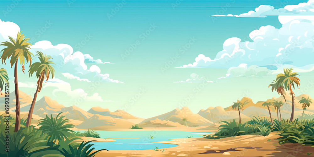 Video game style desert background vintage graphics, retro, 8-bit style ...
