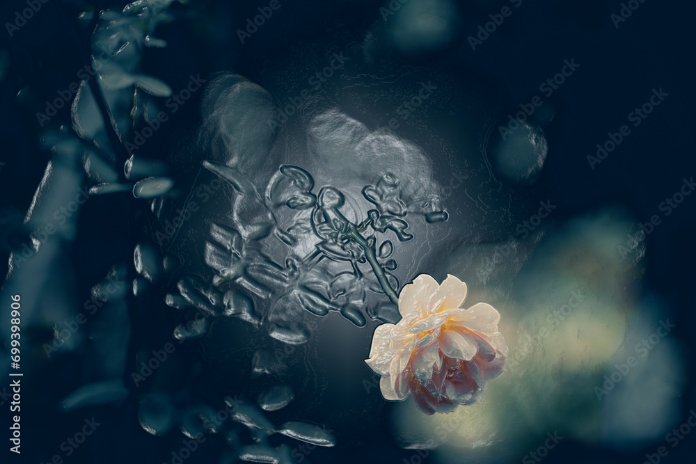 Midsection of woman holding rose outdoors. Flower power, signs of peace ...