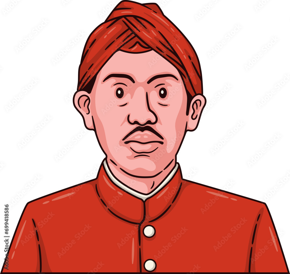 pahlawan nasional indonesia Dr. Cipto Mangunkusumo Stock Vector | Adobe ...