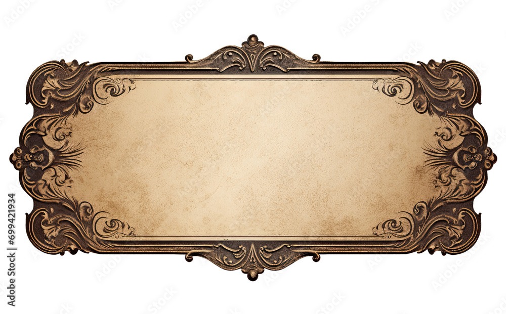 Blank vintage label isolated on transparent background Stock ...