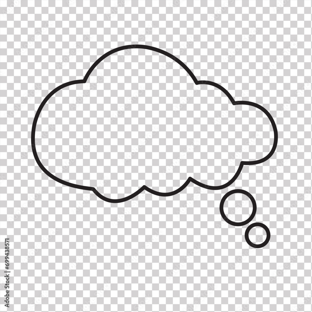 Think bubble isolated. Trendy think bubble in flat style. Modern ...