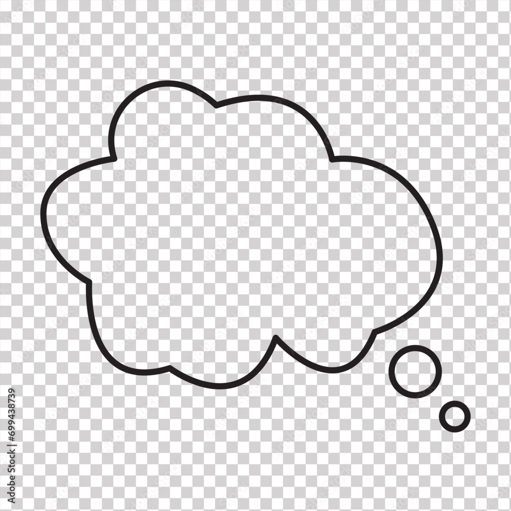 Think bubble isolated. Trendy think bubble in flat style. Modern ...