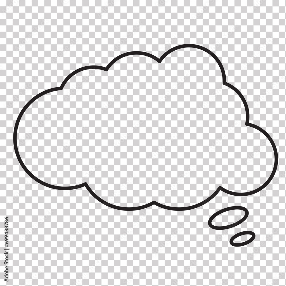 Think bubble isolated. Trendy think bubble in flat style. Modern ...