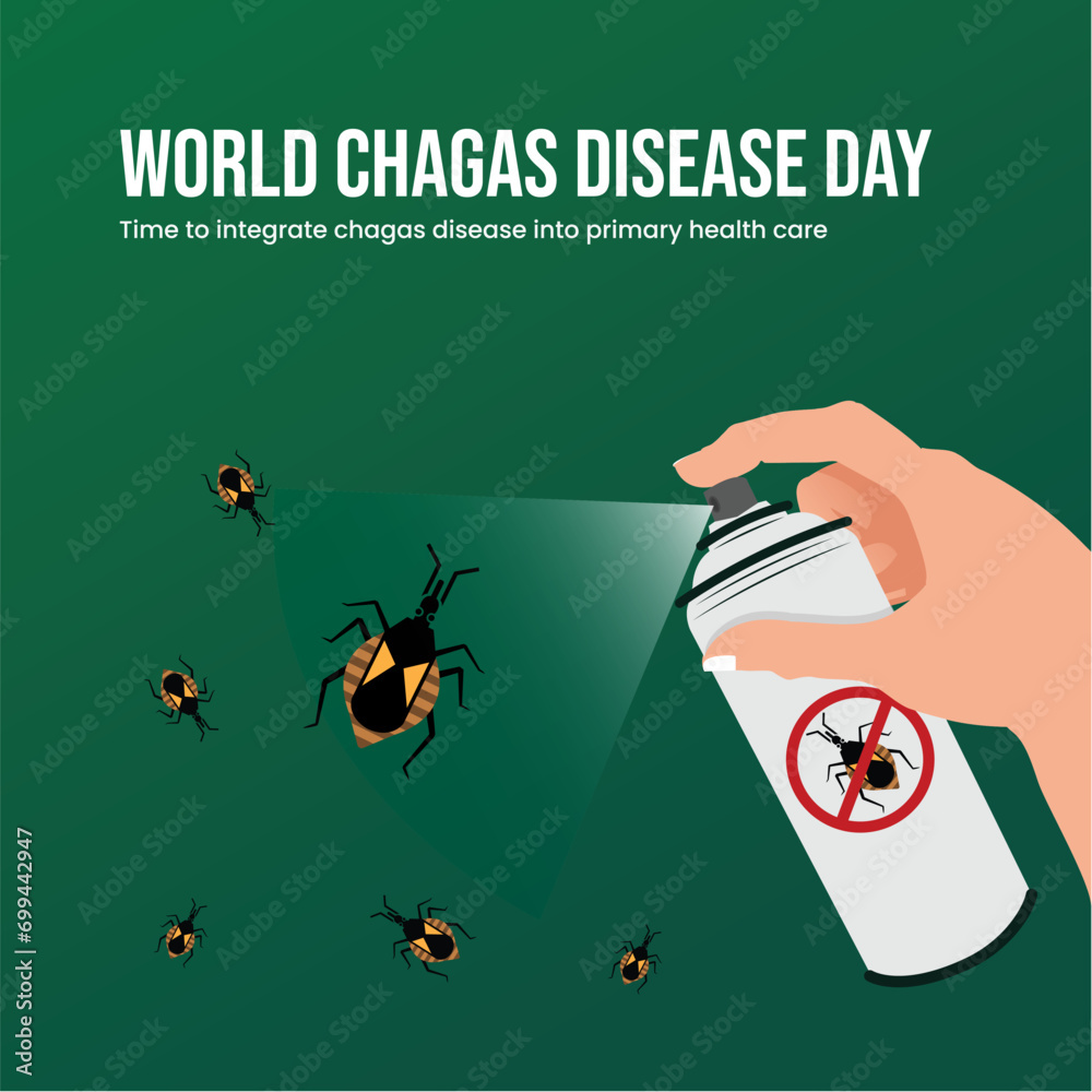 Vetor de World Chagas Disease Day, banner, poster, social media post ...