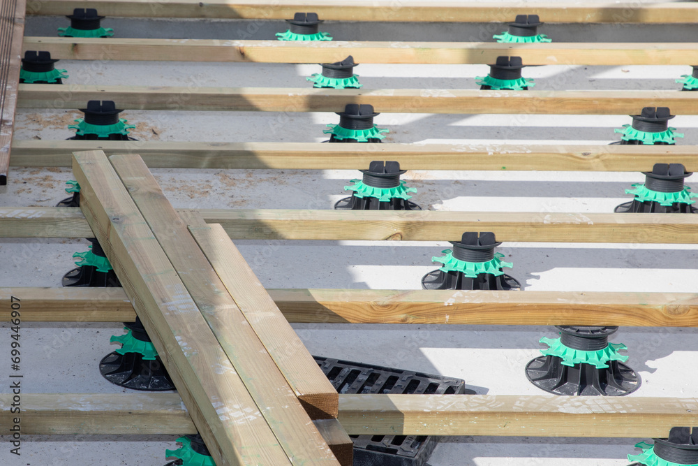 Constructing terracing wood adjustable screw level stud plastic ...