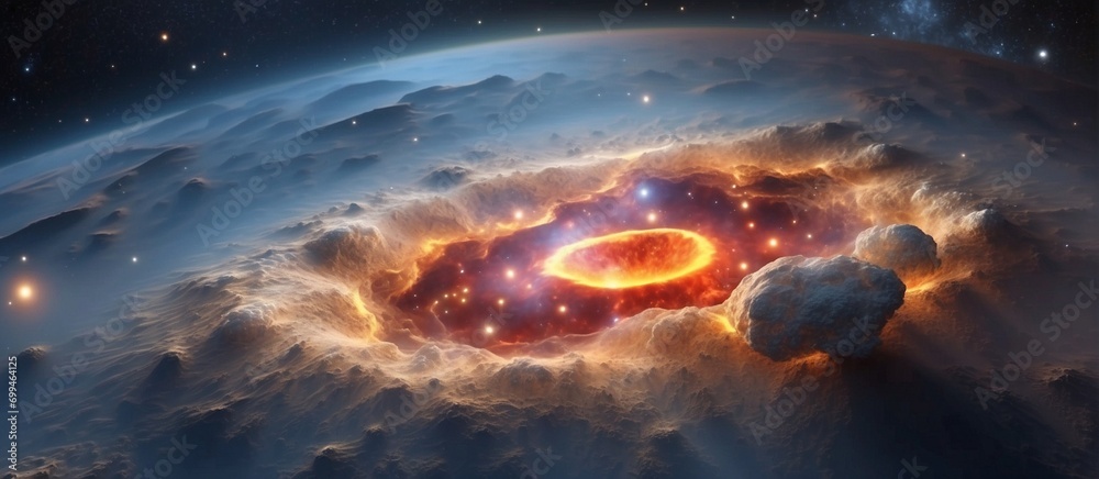 The radiant glow of a star-forming region, where dense clouds of gas ...