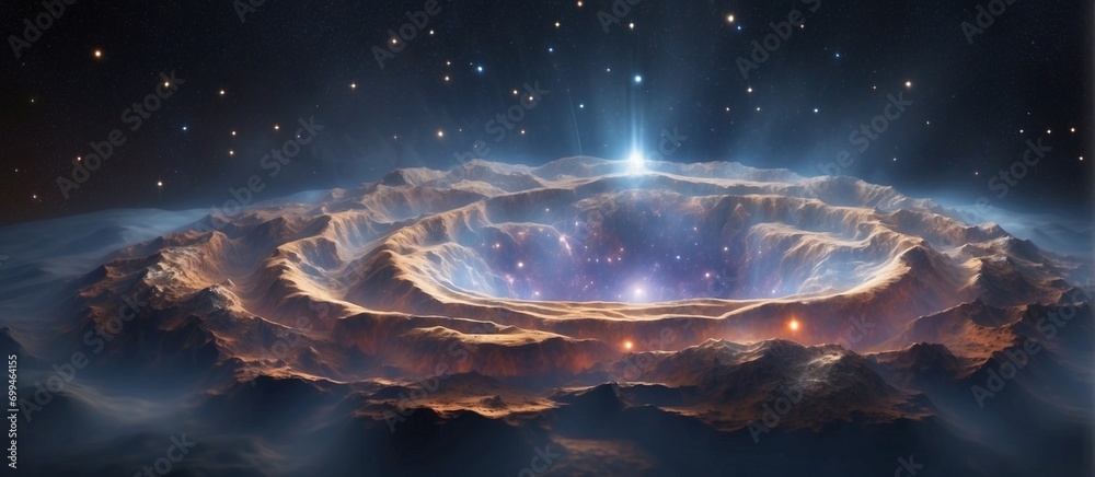 The radiant glow of a star-forming region, where dense clouds of gas ...