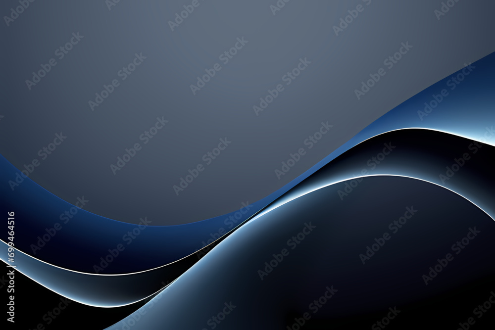 Vector abstract dark blue wave background with liquid and shapes on ...
