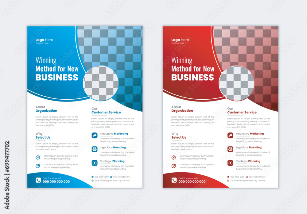 Business Flyer template layout design. Corporate creative colorful ...